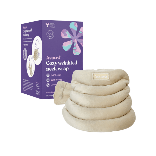 Cozy Weighted Neck Wrap Champagne | Asutra