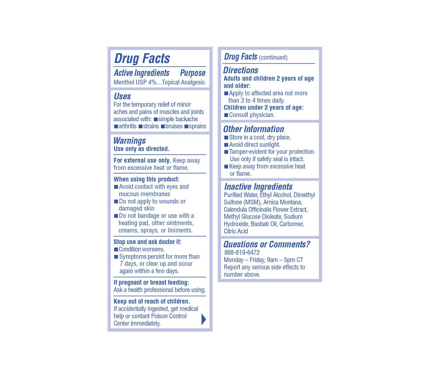 Menthol & Arnica Pain Relief Gel | Asutra